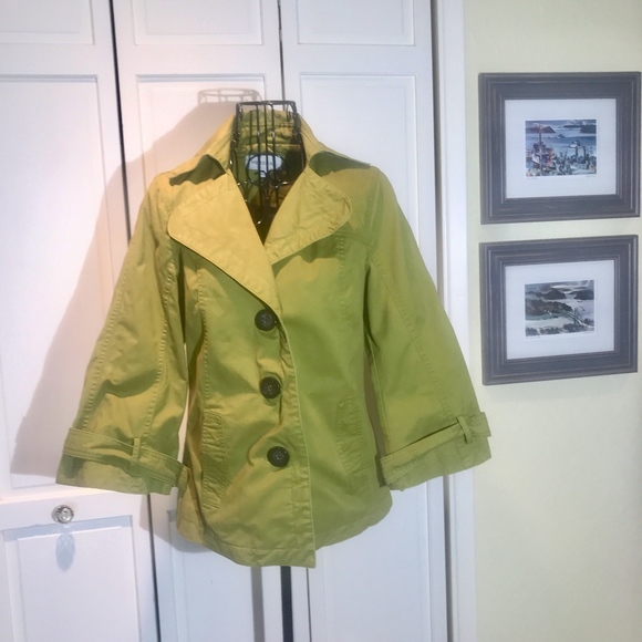 Merona | Jackets & Coats | Merona Chartreuse Green Peacoat Jacket Size ...